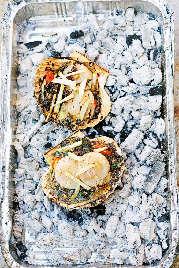 James Martin's Great British Adventure: BBQ Scallops with Black Pudding ...